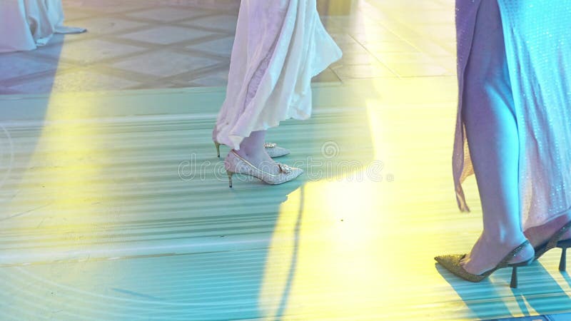 The Feet of People Dancing on the Dance Floor. Stock Footage - Video of ...