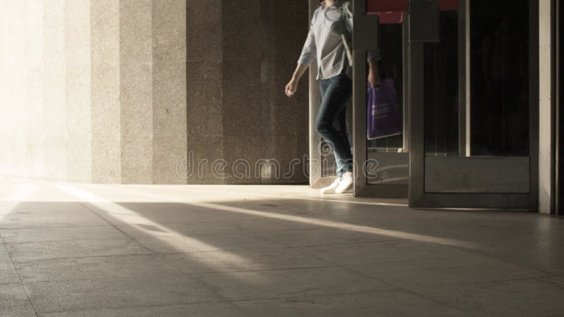 Feet of People Entering the Doors Stock Video - Video of commerce ...