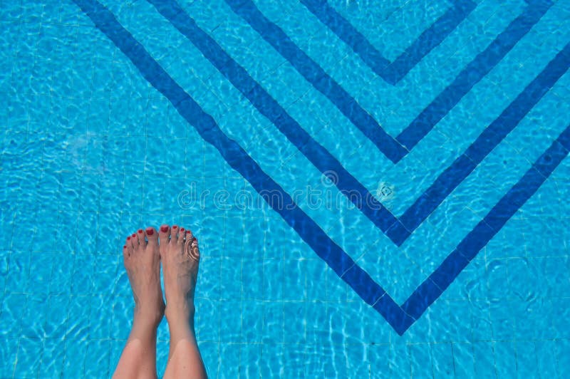 Feet in a pool stock image. Image of colorful, human - 26701093