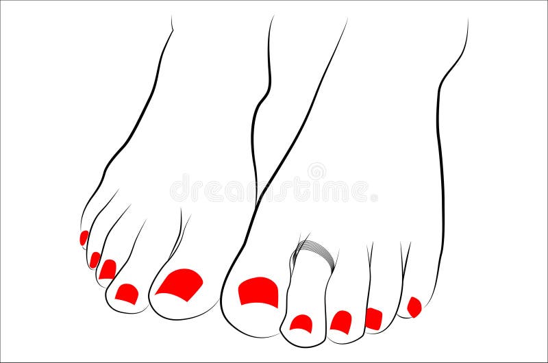 Beautiful Feet Ring Toe Stock Illustrations – 4 Beautiful Feet Ring Toe ...