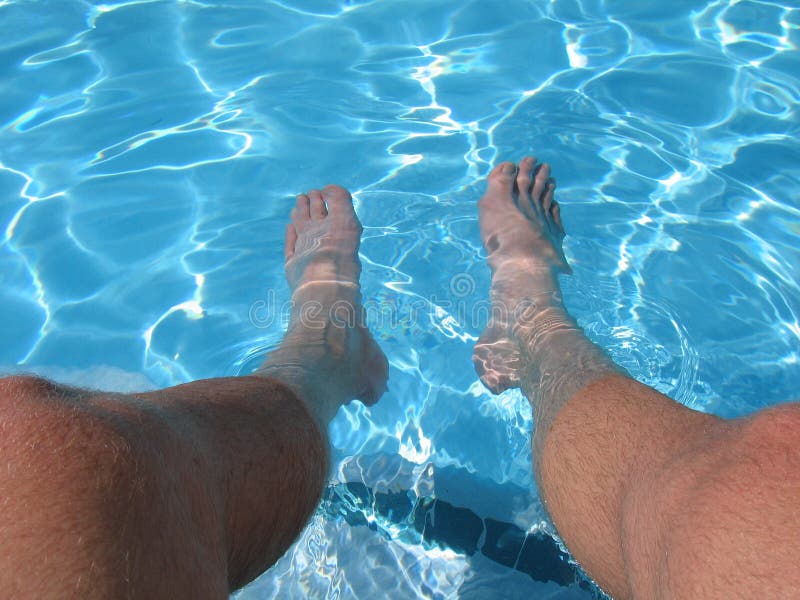 Feet Relax in Pool Water stock image. Image of sand, feet - 93871