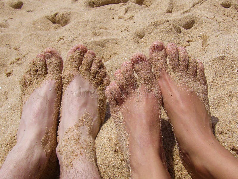 Feet in sand stock photo. Image of pair, fingers, skin - 10419346
