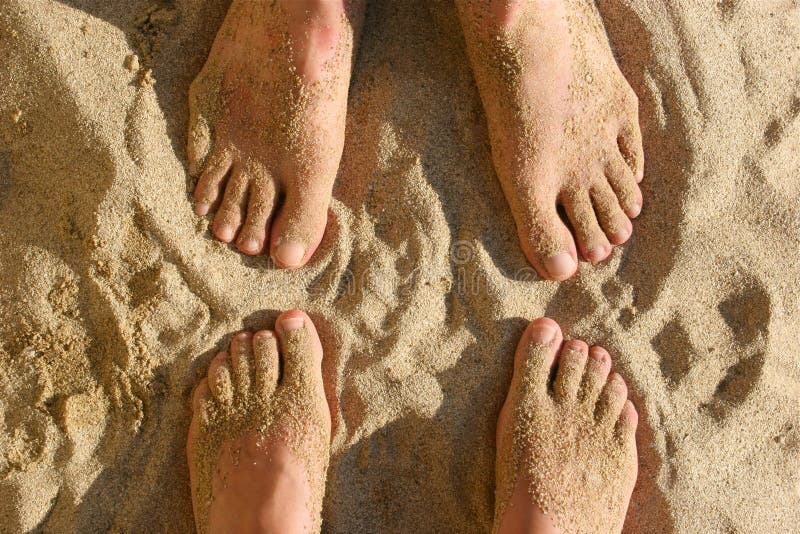 Toes in Sand stock image. Image of nail, sand, feet, digging - 577145