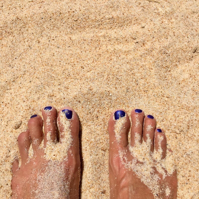 Feet in the sand stock image. Image of woman, goodenergy - 151898325