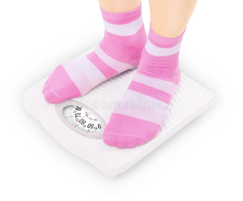 Feet on scales stock image. Image of loss, overweight - 40383855