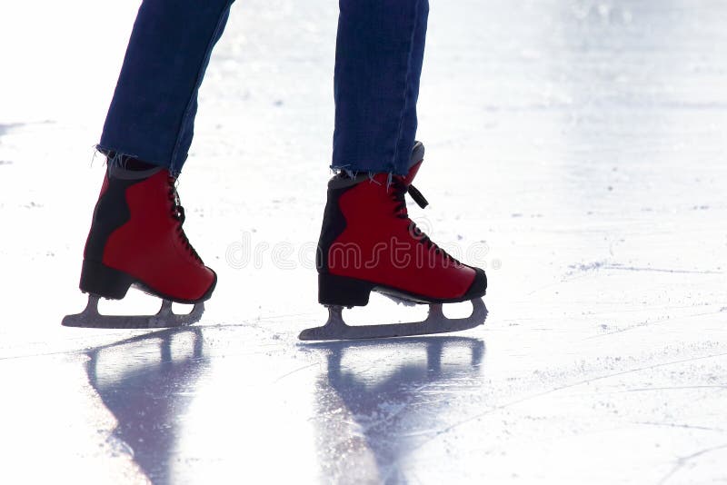 Feet Skating on the Ice Rink Stock Image - Image of feet, action: 138275267