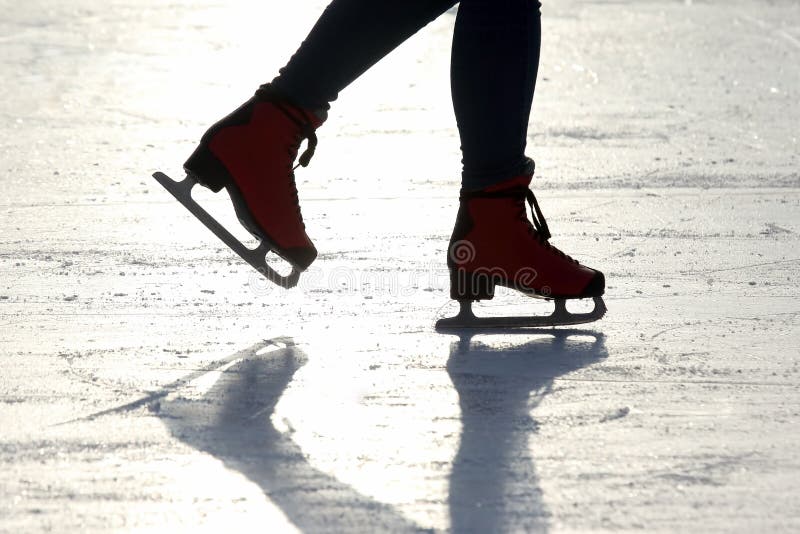 Feet Skating on the Ice Rink Stock Photo - Image of lifestyle, season ...