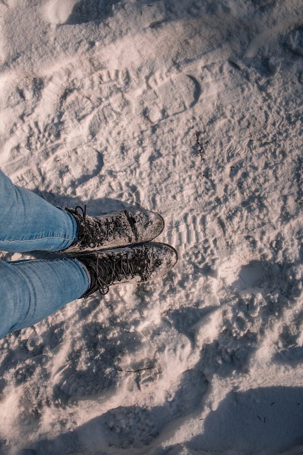 Snowy Feet stock photo. Image of covered, feet, outside - 22952960