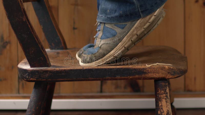 Feet Standing on Stool on Tip Toes Stock Footage - Video of stand ...