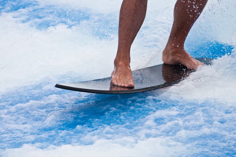 Feet Surfing on Black Board Stock Image - Image of outdoor, outdoors ...