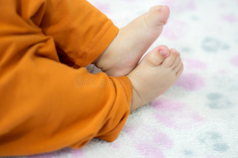 The Feet of a Three Month Old Baby. Stock Photo - Image of closeup ...
