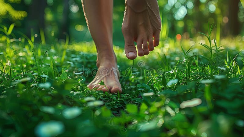 Grounding Barefoot Stock Illustrations – 186 Grounding Barefoot Stock ...
