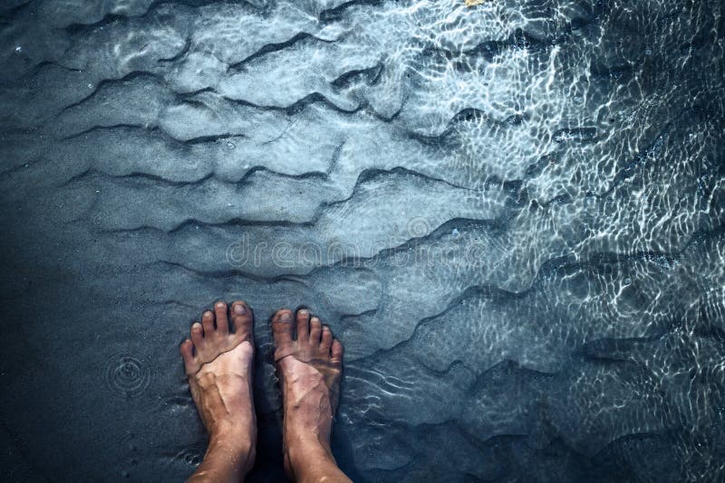 Feet in water stock image. Image of ripple, sand, immersion - 60386513