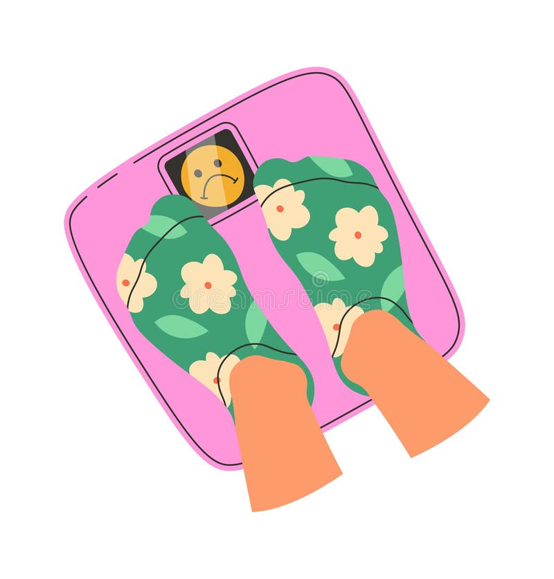 Feet on Weighing Scale Design Element Stock Vector - Illustration of ...