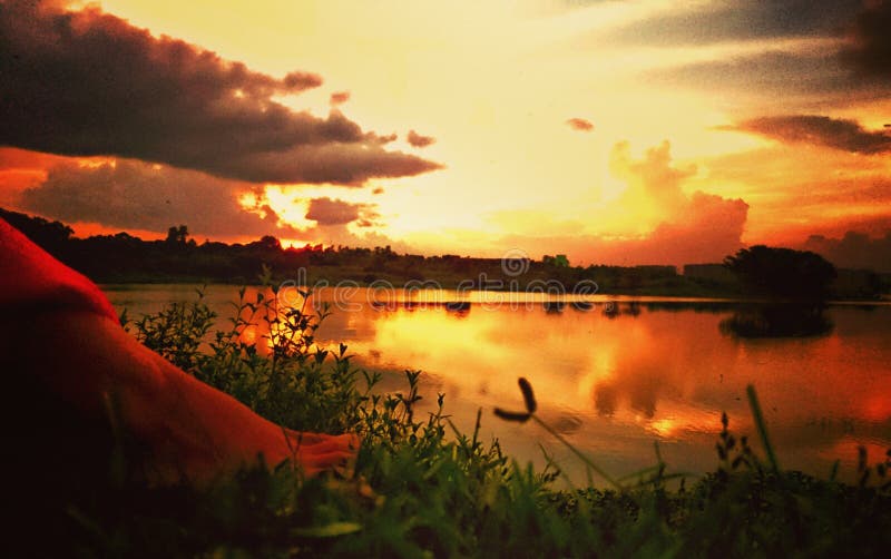 Feet... where the sun bows stock photo. Image of feet - 76687502