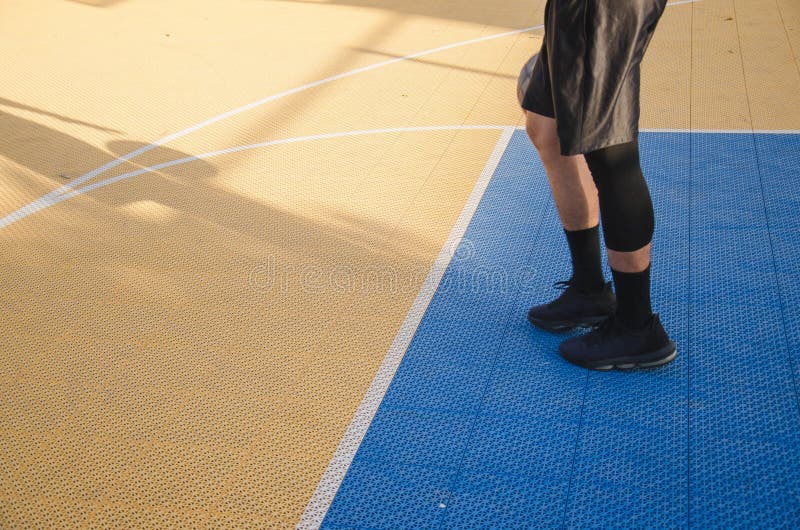 Feet of Young Hispanic Basketball Player in Practice Session. from the ...