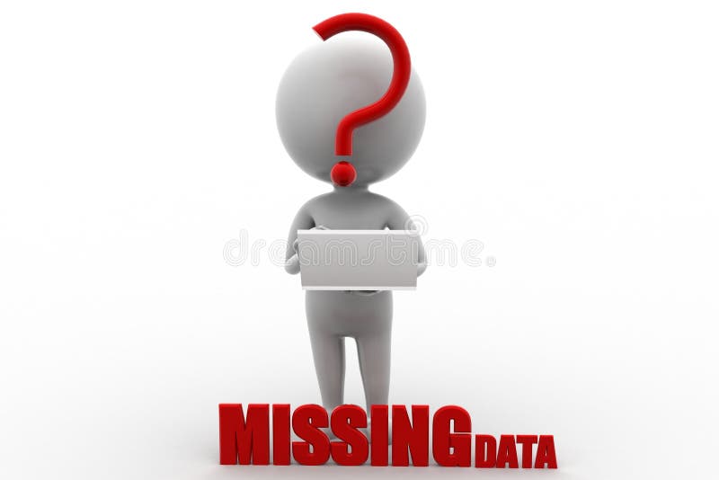 Fehlende Daten Des Mannes 3d Stock Abbildung - Illustration von ...