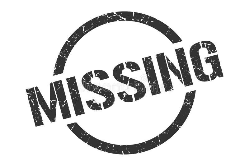 Rundstempel fehlend vektor abbildung. Illustration von farbband - 163291360