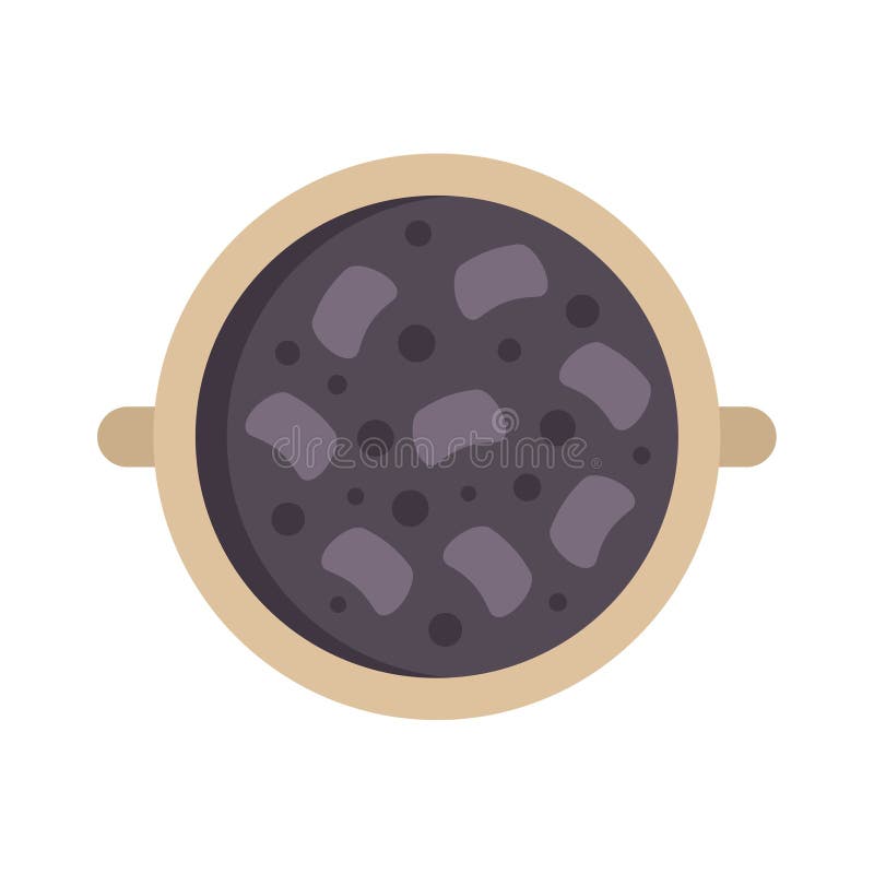 Feijoada Brazilian Cuisine Dish Simmering in Pot Vector Illustration ...