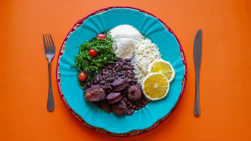 Feijoada Dish of Typical Brazilian Food Top View Stock Photo - Image of ...