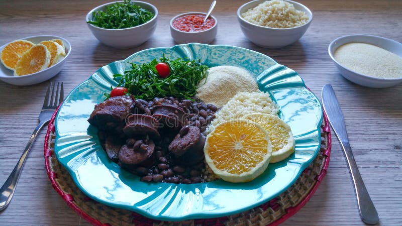 Feijoada Dish of Typical Brazilian Food Top View Stock Image - Image of ...
