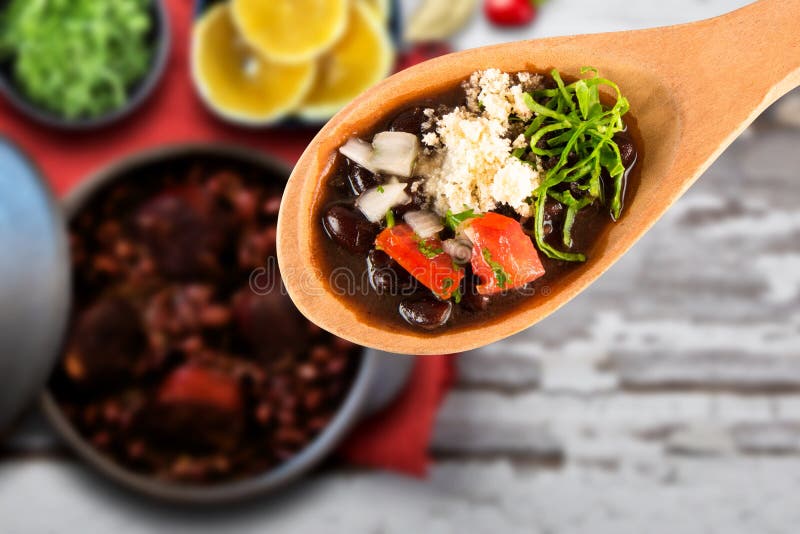 Feijoada Dish of Typical Brazilian Food Top View Stock Photo - Image of ...