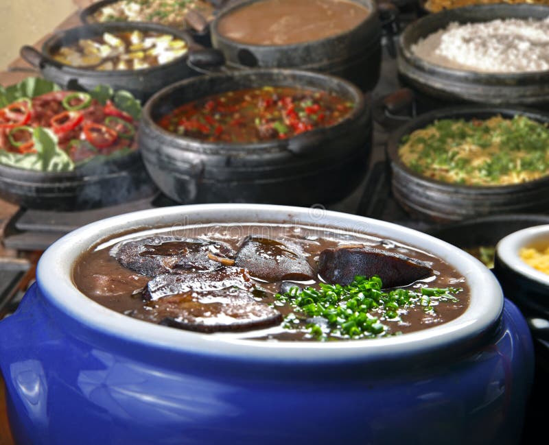 Feijoada on a restaurant stock photo. Image of delicious - 60174962