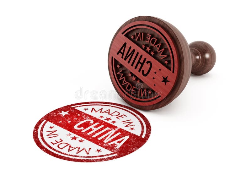 Feito no selo de China ilustração stock. Ilustração de mercadoria ...