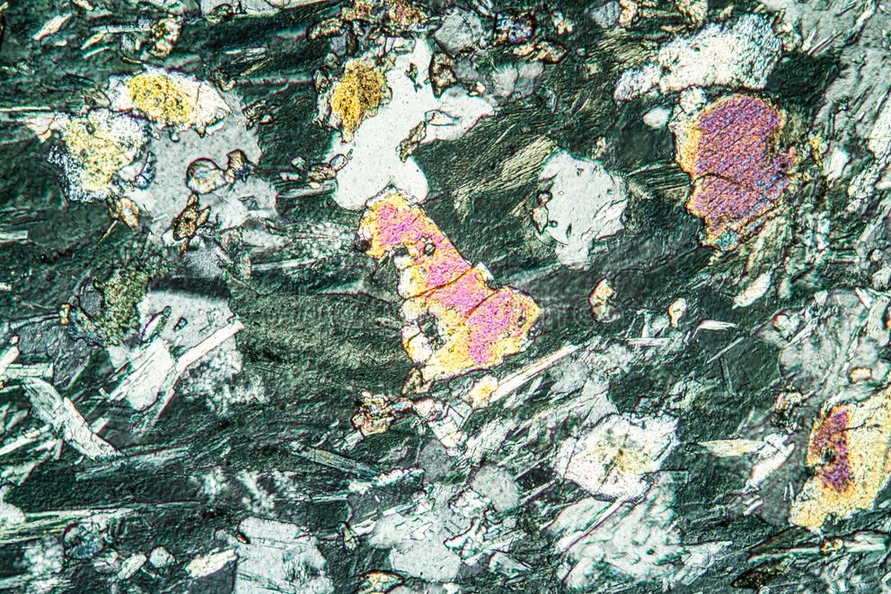 Feldspar Rock Under the Microscope Stock Photo - Image of rock ...