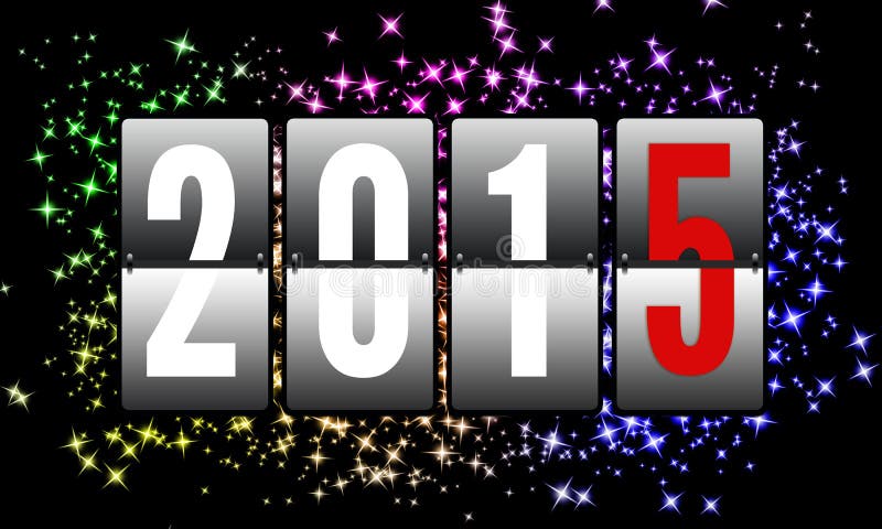 2015 Felices Año Nuevo stock de ilustración. Ilustración de cambio ...