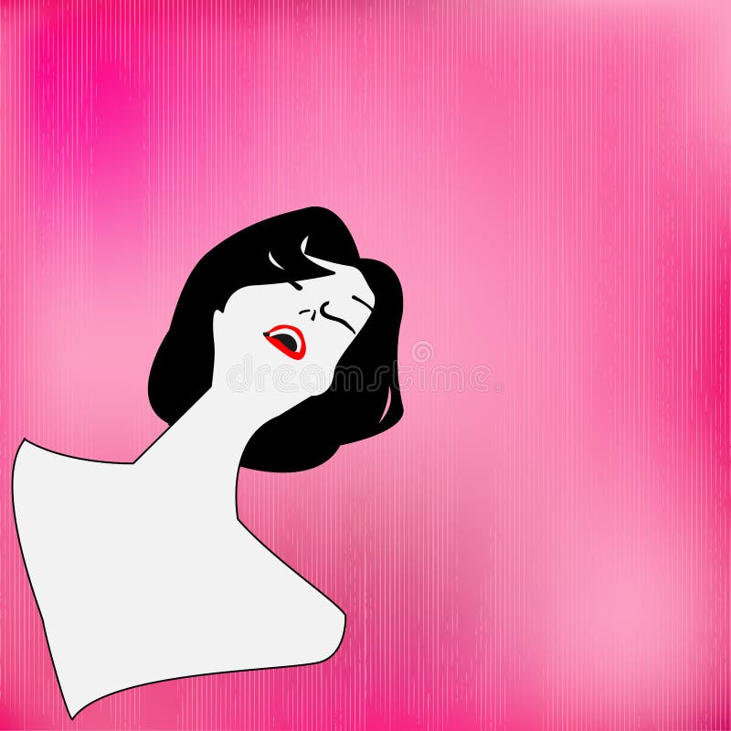 Felicidad Retra (en Color De Rosa) Ilustración del Vector - Ilustración ...