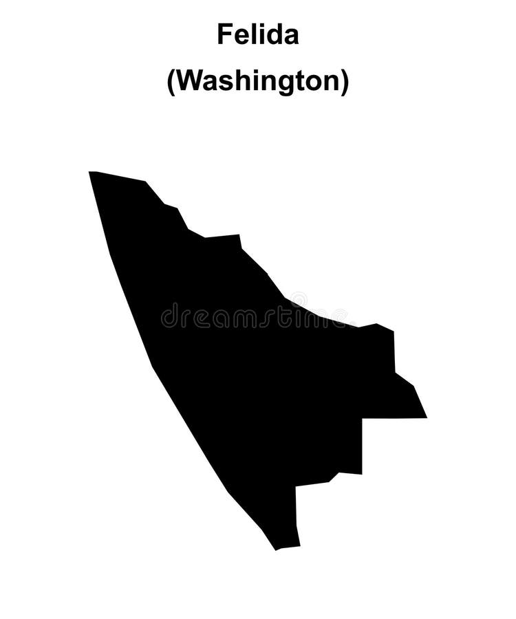 Felida outline map stock vector. Illustration of washington - 357621353