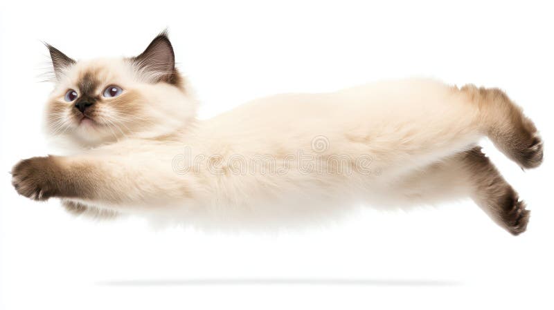 Feline Agility and Grace, a Dynamic Image of Cat S Athletic Leap ...