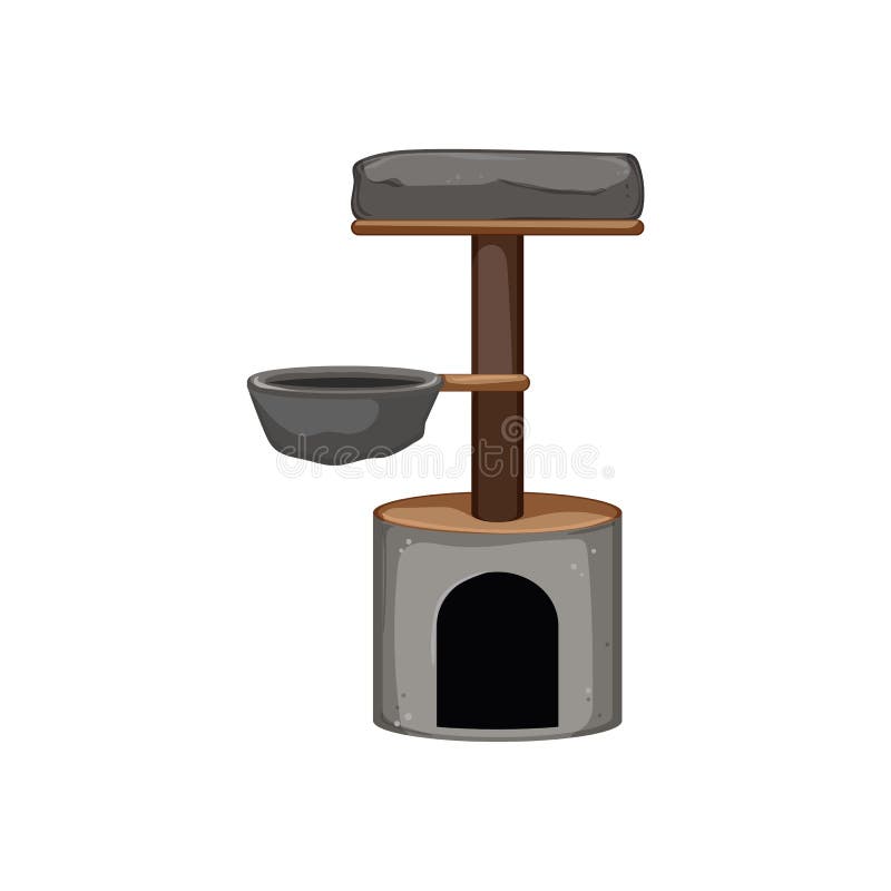 Feline Cat Tree Cartoon Illustration Stock Illustration - Illustration ...