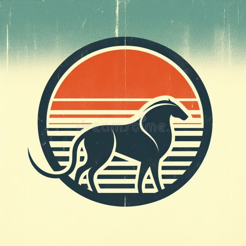 Feline Creature Stand Boldly in Front of a Vsunset Vintage Minimalist ...