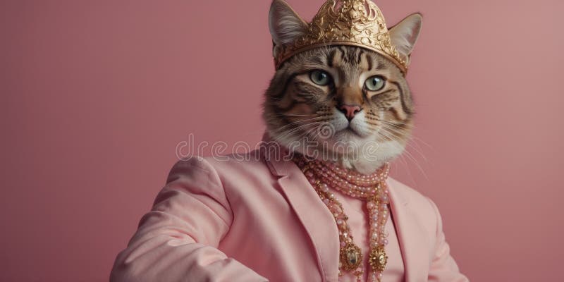 Feline Dressed Like a Sovereign Representation Moderate Detached Pink ... Feline Dressed Like a Sovereign Representation Moderate Detached Pink ...