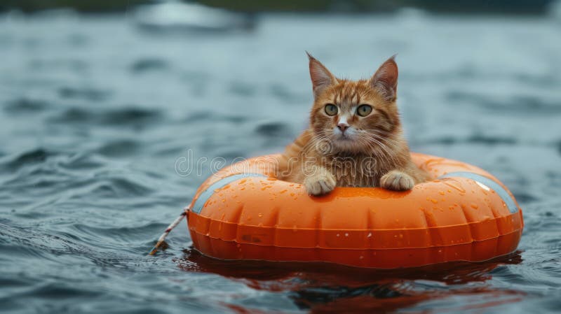 Feline on the Float: a Beautifully Rendered AI Generated Image of a Cat ...