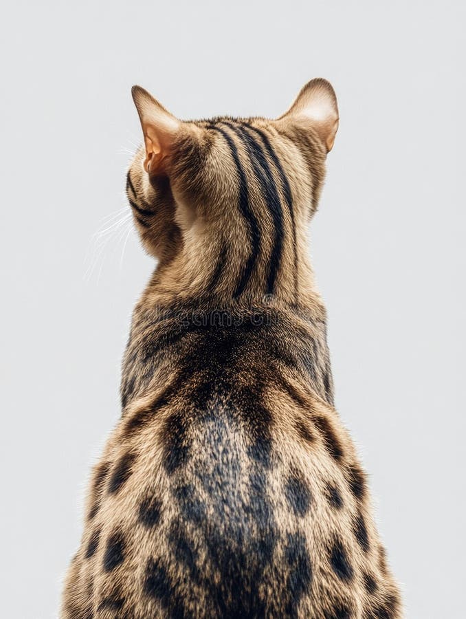 Feline with Striped Pattern Stock Illustration - Illustration of ...