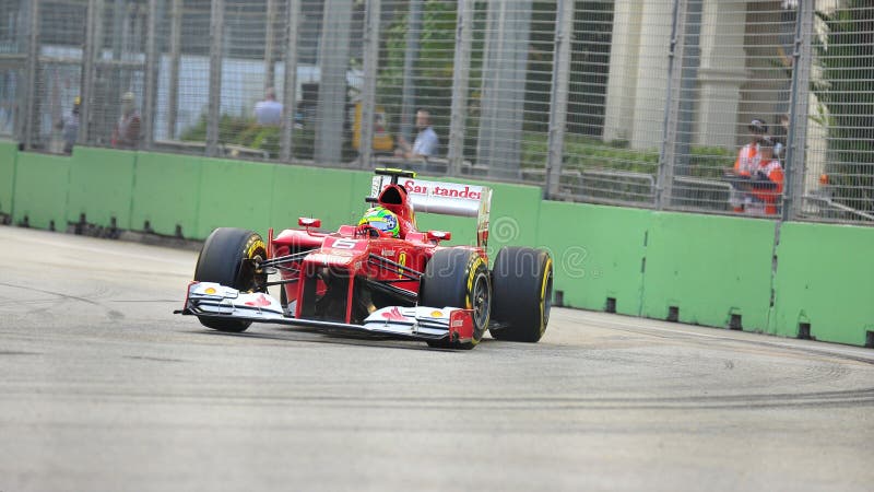 Felipe Massa Racing in F1 Singapore GP Editorial Photography - Image of ...
