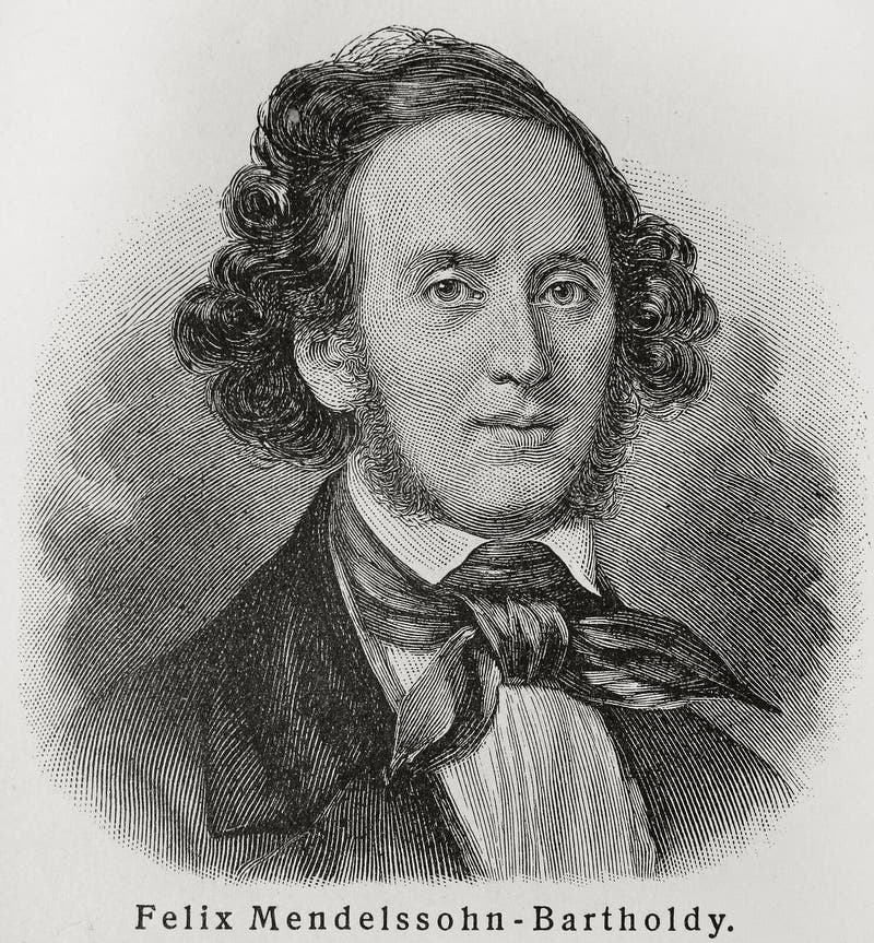 Felix Mendelssohn editorial photo. Image of sketch, music - 20464021