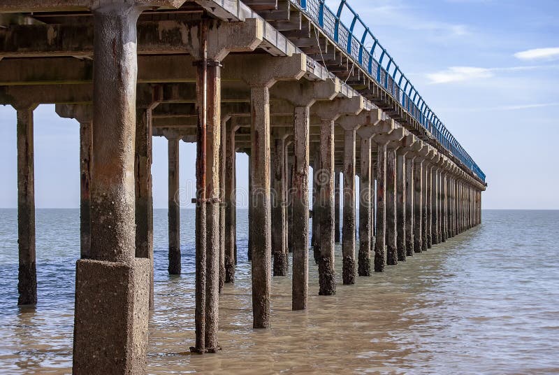Felixstowe Pier on the Suffolk Coast Stock Image - Image of building ...