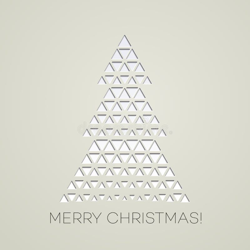 Árbol Del Triángulo De La Feliz Navidad Ilustración del Vector ...