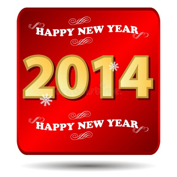 Feliz Año Nuevo 2014 ilustración del vector. Ilustración de saludo ...