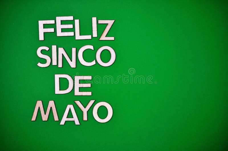 Feliz 5 de mayo write stock photo. Image of logo, document - 360889452