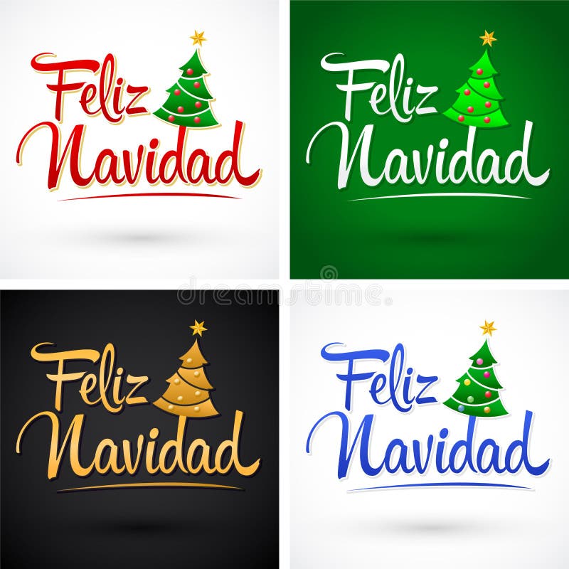 Feliz Navidad stock vector. Illustration of calligraphic - 35529661