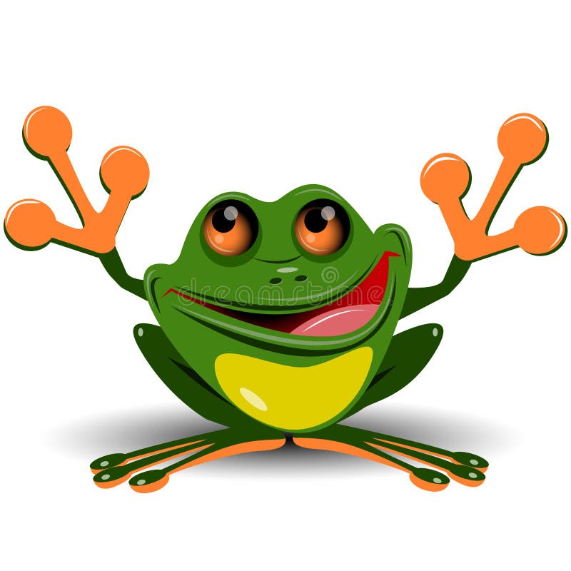 Feliz Emoji De La Rana Anfibio De Avatar Del Sapo Buen Reptil F De La ...