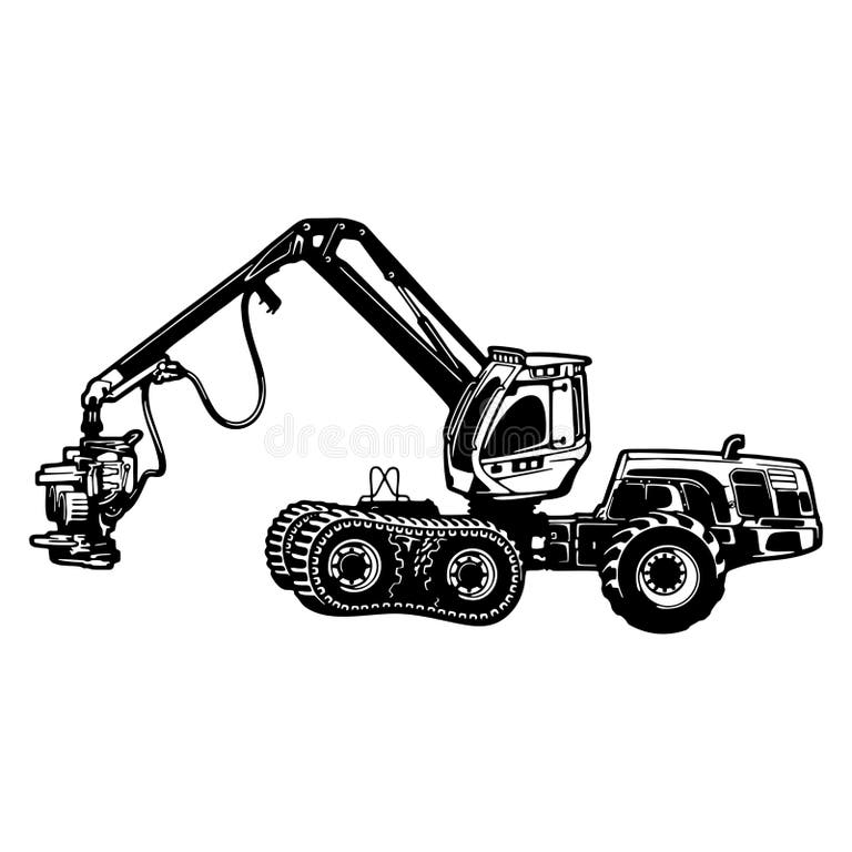 Felling Harvester Stock Illustrations – 23 Felling Harvester Stock ...