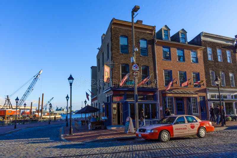 Fells Point Corner editorial photo. Image of taxi, neighborhood - 261517841