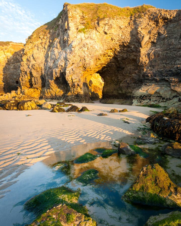 Droskyn Punkt Und Perranporth Fahren Nord-Cornwall England ...
