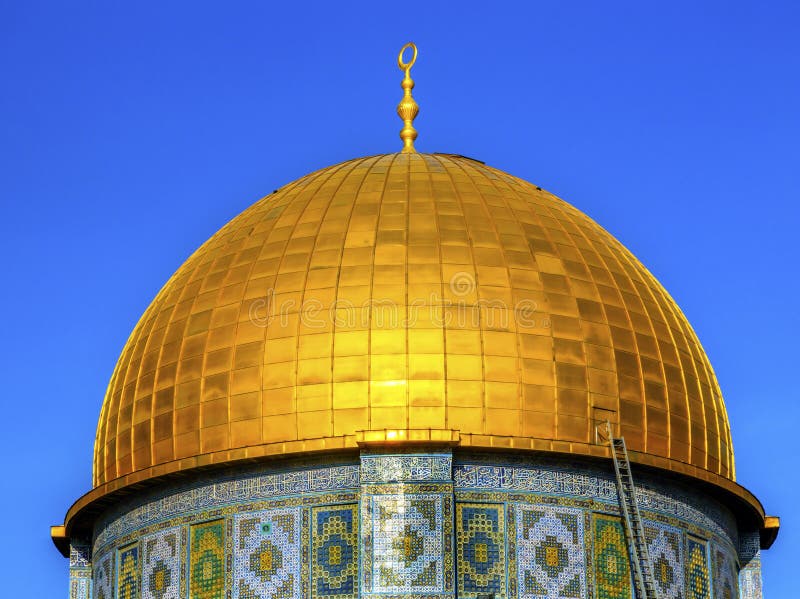 Felsendom Der Tempelberg Jerusalem Israel Stockbild - Bild von gebäude ...